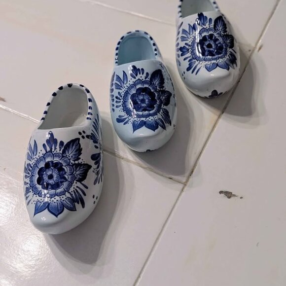 royal delft | Accents | Vtg Lot Of 3 Handpainted Delft Blue Ceramic ...